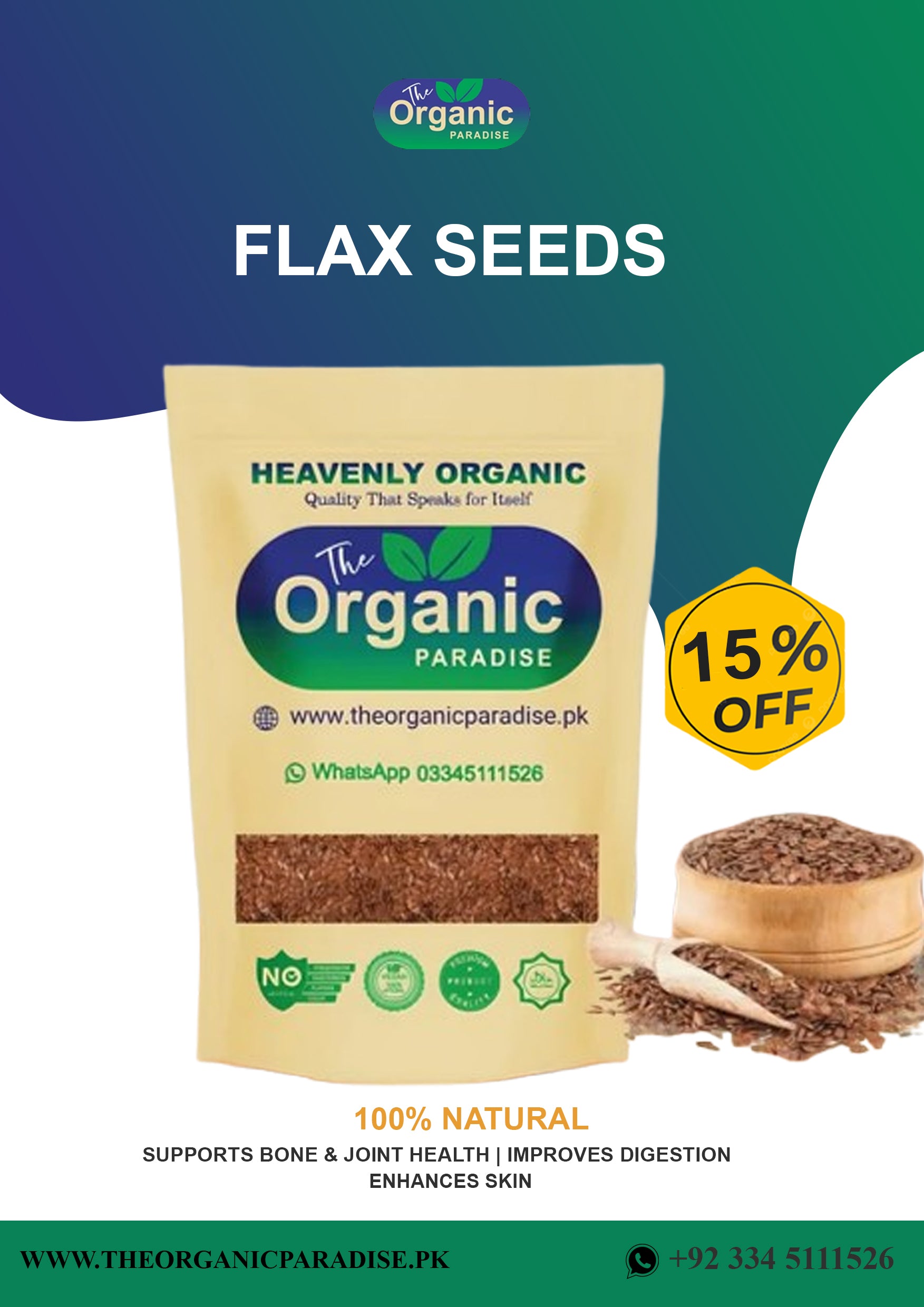 FLAX SEEDS - theorganicparadise.pk